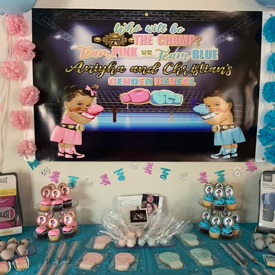 PRINTABLE Boxer Baby Gender Reveal, Boxer Theme, Boxing Baby Shower ...
