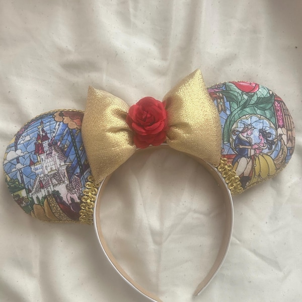Beauty & the Beast Mouse Ears, Belle Ears, Mouse Ears, Belle, Beast ...