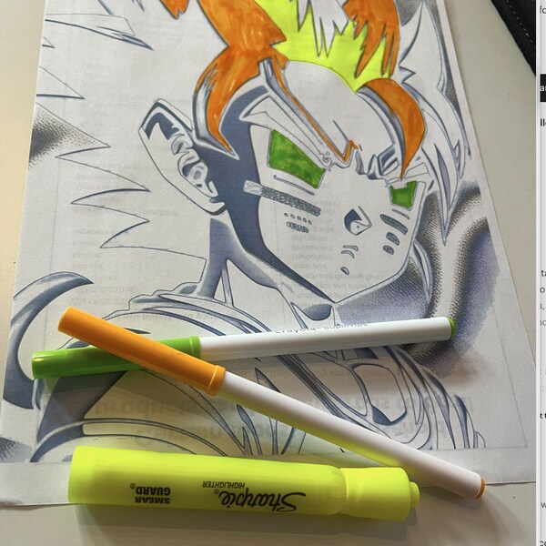 Printable Anime Coloring Book With 50 Unique Designs for All Ages ...