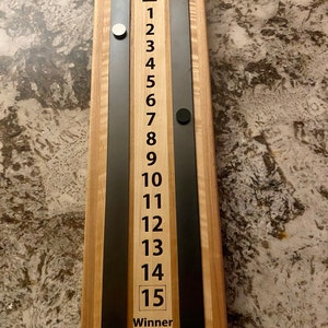 Solid Wood Pool Billiards 8-ball and 9-ball Rack Wall Mount Holder ...