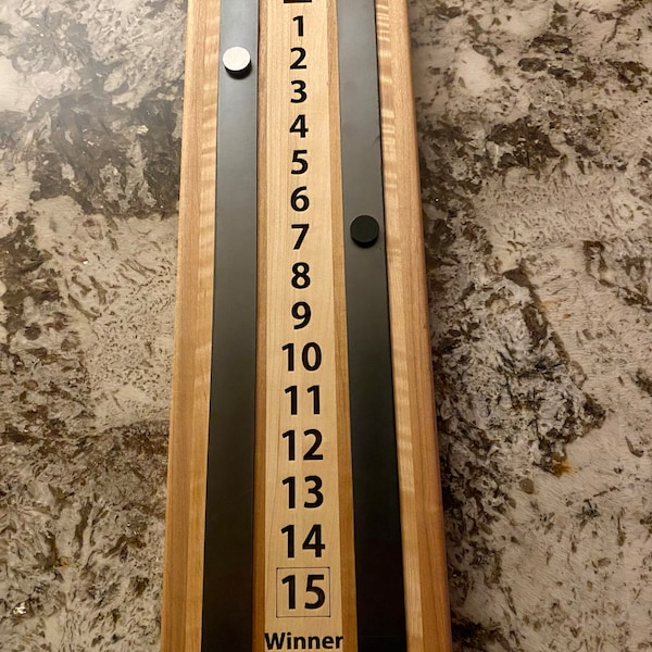 Solid Wood Pool Billiards 8-ball and 9-ball Rack Wall Mount Holder ...