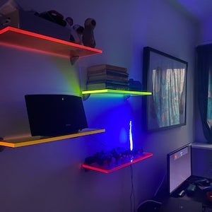 Perspex/acrylic Coloured Shelves Smoked Dark Grey for - Etsy