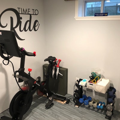Time to Ride Home Gym Sign Work Out Exercise Biking Decor Wall Art Home ...