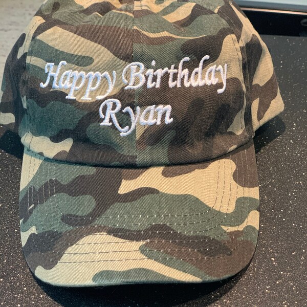 Personalized Custom Logo Embroidered Hat, Custom Text, Personalize Your ...