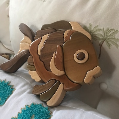 Wood Intarsia Tropical Fish Pattern Only - Etsy