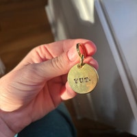 Thick Double Sided Brass Key Tag Labels Any Custom Text Super Quality ...