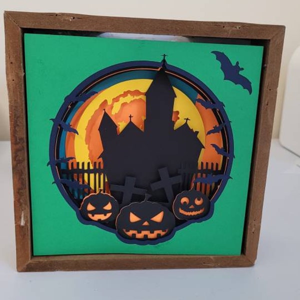 Beach Scene Shadow Box SVG Template, Tropical Lightbox SVG, Layered ...