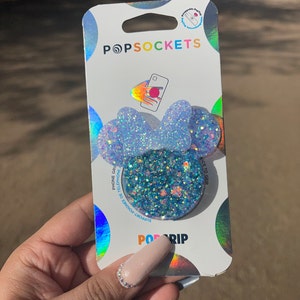 Rose Gold and Maroon Minnie Mouse PopSocket Disney Glitter | Etsy