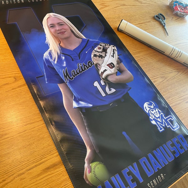 Custom-printed Vinyl Softball Banner, Weatherproof High School Senior ...