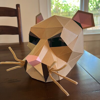 DIY Puma Mask, Cougar Mask, 3D Paper Craft Template, Halloween Mask ...