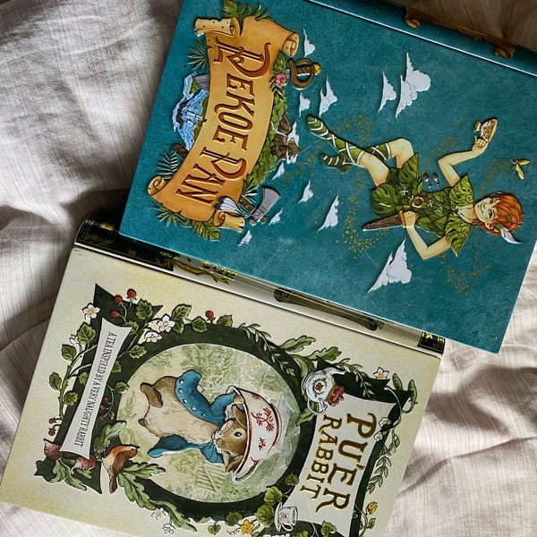 Peter Pan Hollow Book Tin With Bookmark, Literary Tea, Neverland ...