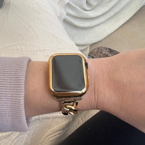 Gold Chain Apple Watch Band, Luxury Metal Strap - Etsy