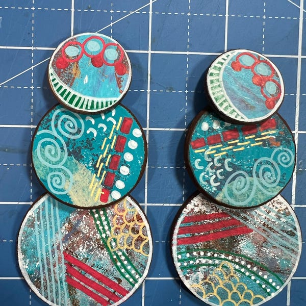 Colorful Collage Strips Junk Journals Mixed Media Scrap Art Journal ...