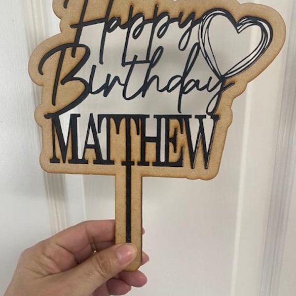 Personalized Couple's Names Wedding Cake Topper, Custom Names Cake ...