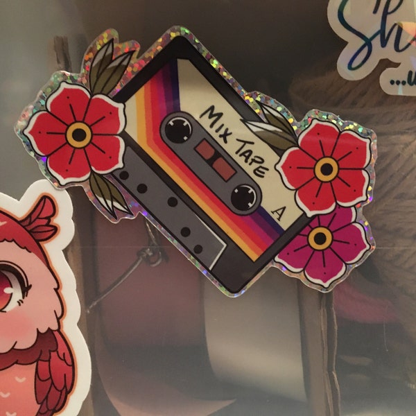 80s Rocket Lolly Tattoo Glitter Sticker - Etsy