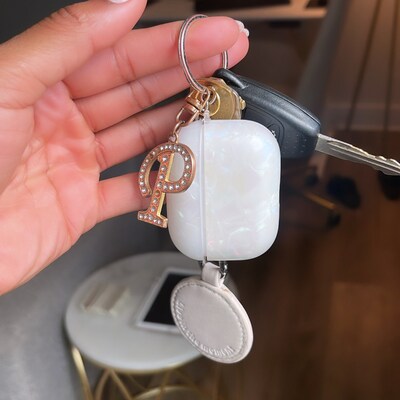 Pearl White AirPod Case, AirPod Pro Case, AirPod Case Keychain, AirPod ...