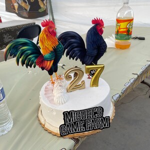Rooster Cake Topper Farm Cake Topper Rooster Birthday Decor Rooster ...