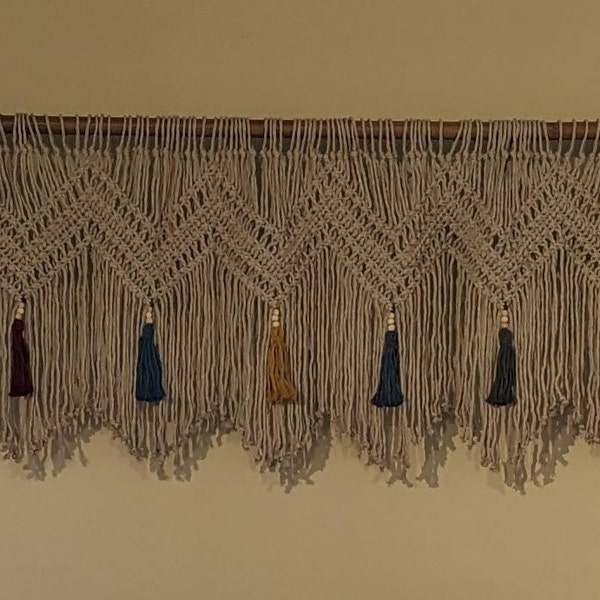 Macrame Window Valance, Wall Hanging, Bead Curtain - Etsy