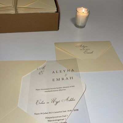 Luxury Wedding Invitation Frosted PVC, Sealed Luxury Wedding Invitation ...