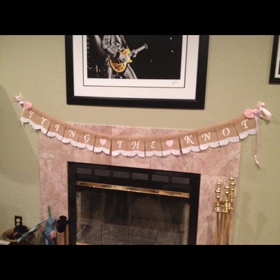 Custom Burlap Lace Banners, Wedding Decor, Bridal Shower Gift/shabby ...