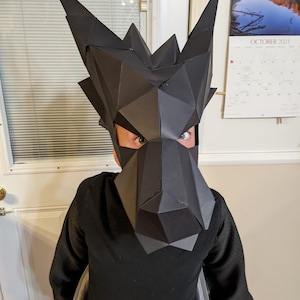 Crow Mask Template Paper Mask Papercraft Mask Masks 3d | Etsy