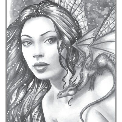 Raven's Call Gothic Grayscale Coloring Page/digi Stamp - Etsy