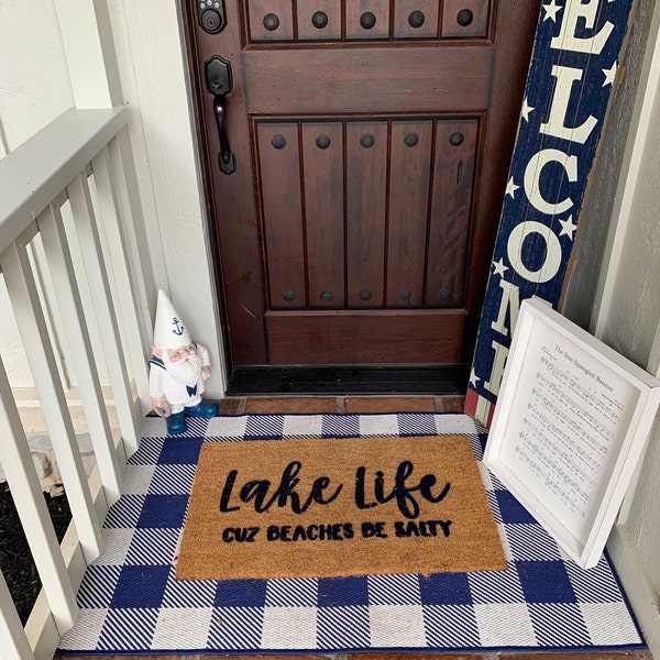 Lake House Doormat Custom Outdoor Welcome Mat for Beach Home Decor ...