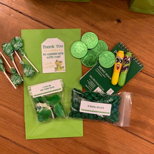 Frog Birthday Tag, Frog Party Tag, Frog Party Favor Tag, Frog Birthday ...