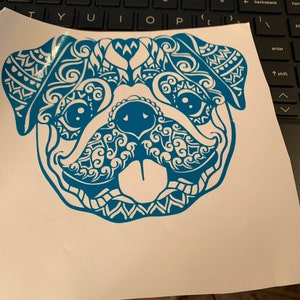 Mandala Pug SVG File for Cricut Projects and Silhouette Crafting ...
