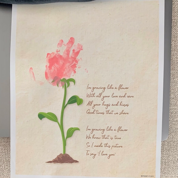 I'm Growing Like a Flower / Hand Handprint Art / Kids Baby Toddler ...