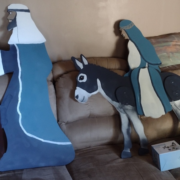 Large Journey to Bethlehem PVC Yard Display - Etsy
