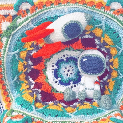 Astronaut Moon and Rocket Space Series Crochet Pattern - Etsy
