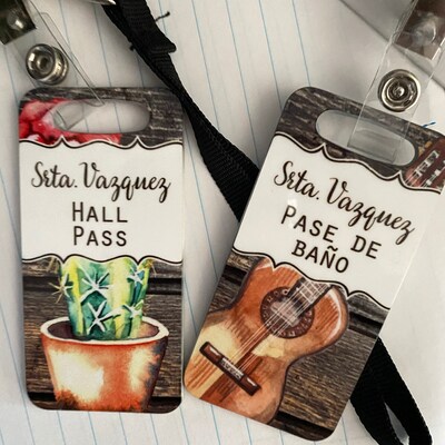 Personalized Hall Passes, Add-on Hall Passes, Various Themes - Etsy