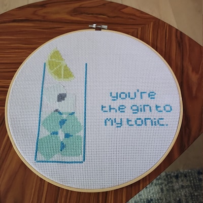 Sometimes the Gin is the Tonic Cross Stitch Pattern - Etsy