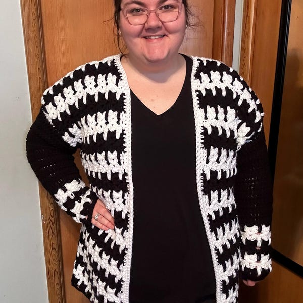 Arlo Rose Cardi - Crochet PATTERN - English USA - Etsy