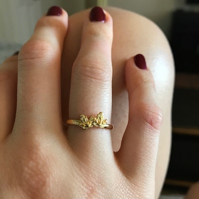 Leaf Ring, Maple Leaf Ring, Maple Ring, Leaves Ring, Nature Ring ...
