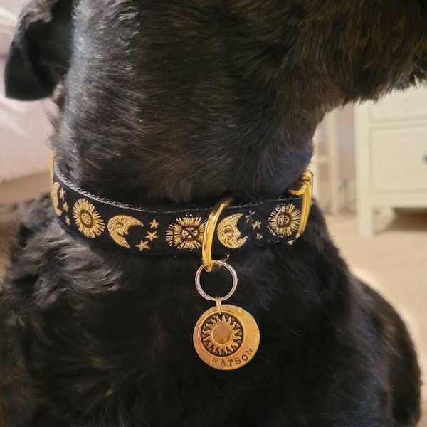 Personalized Dog ID Tag With a Sun Charm - Custom Dog Tag - Custom Cat ...