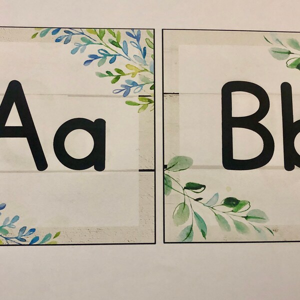 Printable, Woodland Theme Alphabet Wall Posters, Classroom Decor ...