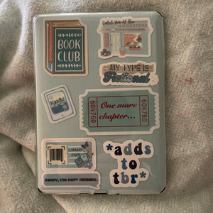 Blue Bookish Holographic Sticker Bundle Bookish Kindle Stickers Book ...