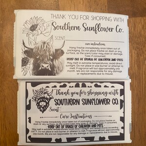 EDITABLE INSTANT DOWNLOAD Car Freshie Package Inserts Package Insert ...