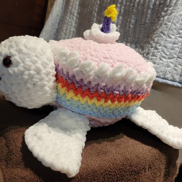 Birthday Cake Sea Turtle Digital PDF Crochet Amigurumi Pattern Beginner ...