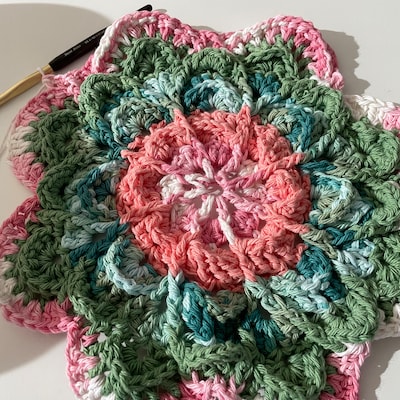 Flower Puddles Mandala Blanket Crochet Pattern - Etsy