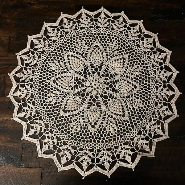 Lace Crochet Doily Pattern, Pineapple Lace Doily, Diagram Doilies ...