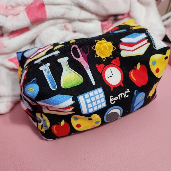 Boxy Quilt Cosmetic Pouch PDF Sewing Pattern | Zipper Box Bag for ...