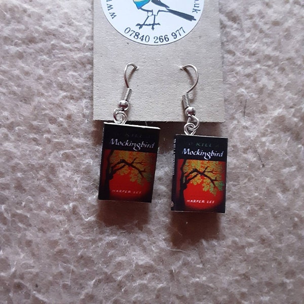 Miniature Book Earrings From the Earring Library - Etsy