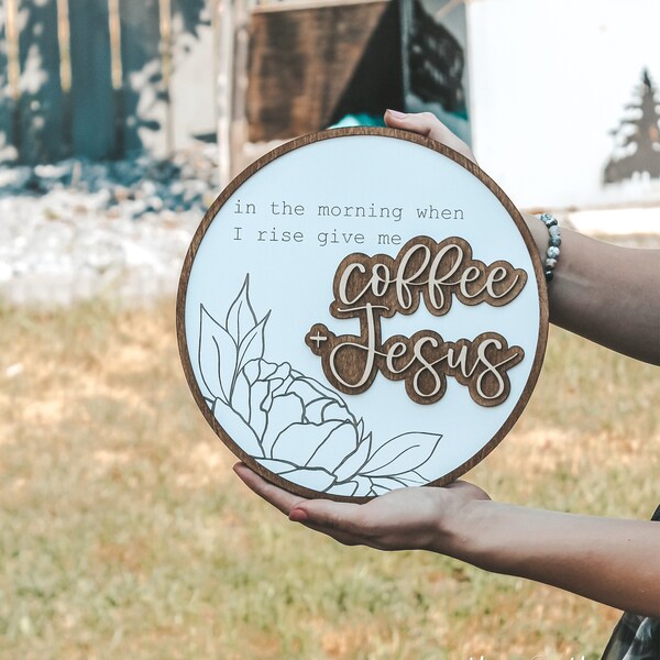 Round Coffee Bar Laser File - DIGITAL DOWNLOAD - Coffee Sign - Coffee ...