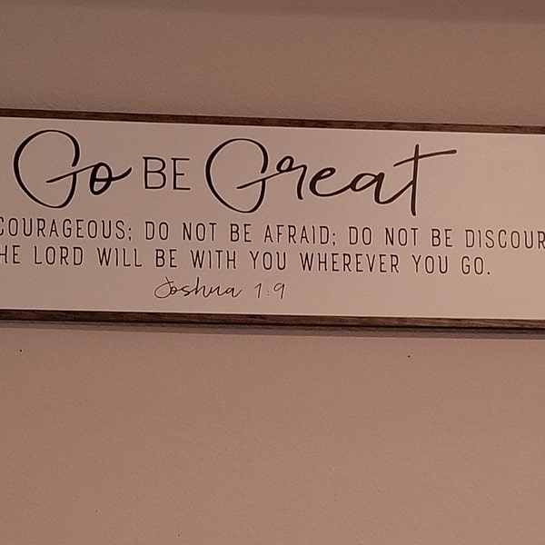 GO BE GREAT Wooden Sign | Family Room Sign | Painted Wood Signs ...