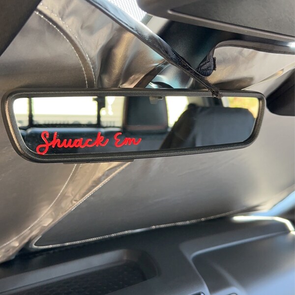 Cowboy up Rear View Mirror Decal - Rear View Mirror Sticker ...