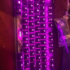 English & Japanese Dual Languages Backlit Keycaps Set for Mechanical ...