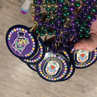 Personalized MARDI GRAS Beads Custom Beads 1 Dozen - Etsy